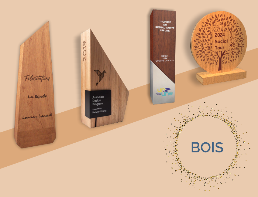 Trophée personnalisé pour pros, entreprises et sociétés en 24H