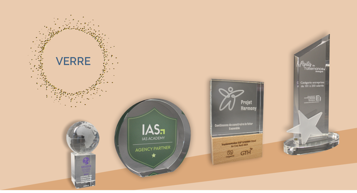 Trophée personnalisé pour pros, entreprises et sociétés en 24H